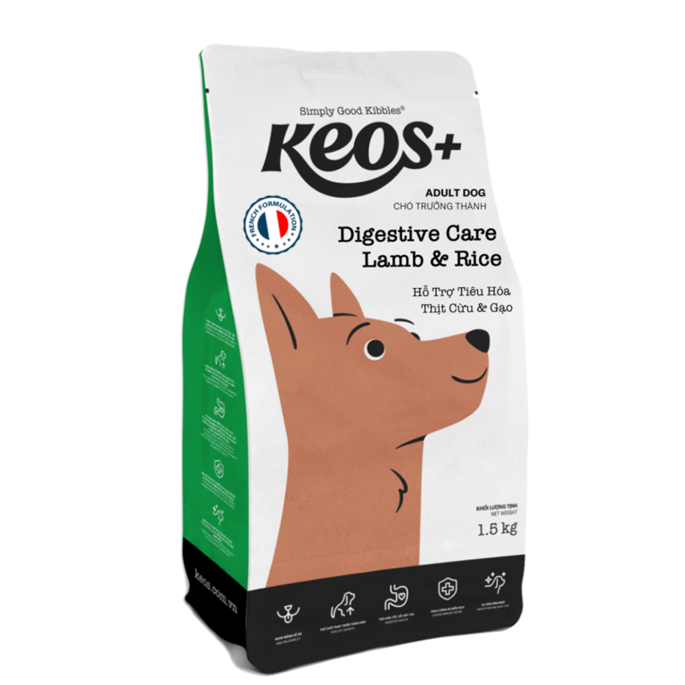 [Keos+] Digestive support granules for dogs, lamb & rice flavor (400gr ...